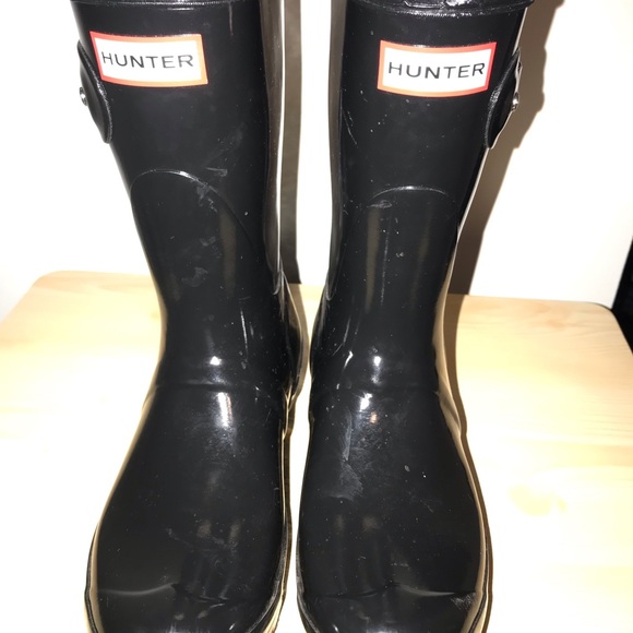 Hunter | Shoes | Hunter Original Boots Black Glossy Boots | Poshmark